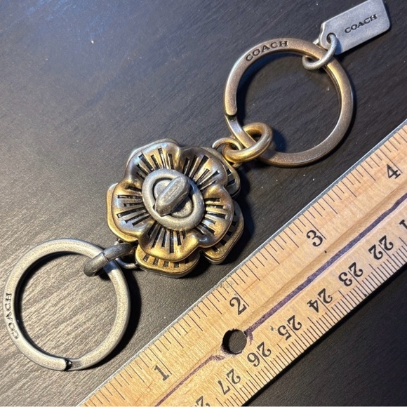 Coach | Accessories | Coach Tea Rose Turnlock Valet Keychain Or Bag ...